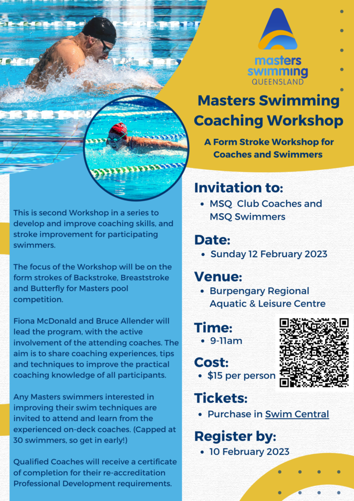 Masters Swimming Coaching Workshop